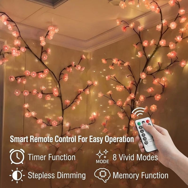 LED Tree Branch Lights for Wall, Cherry Blossom Lights Vine Lights wit ...